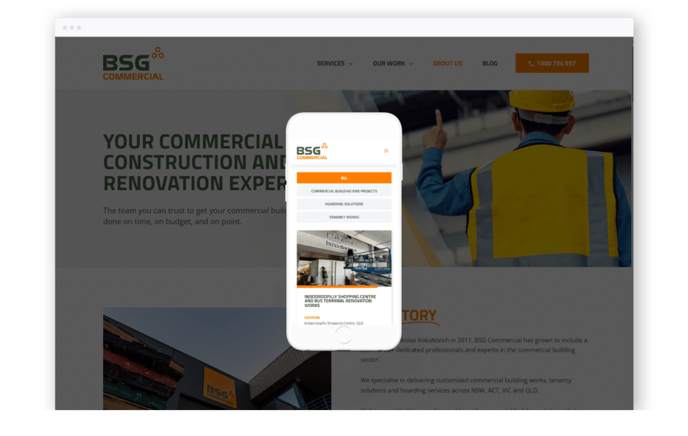 Commercial Builder Website Design Case Study: BSG Commercial | Pixel Fish