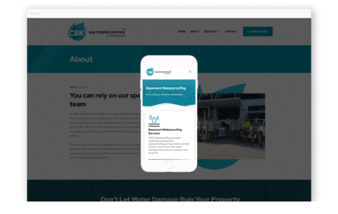 Waterproofing Business Website Design Case Study