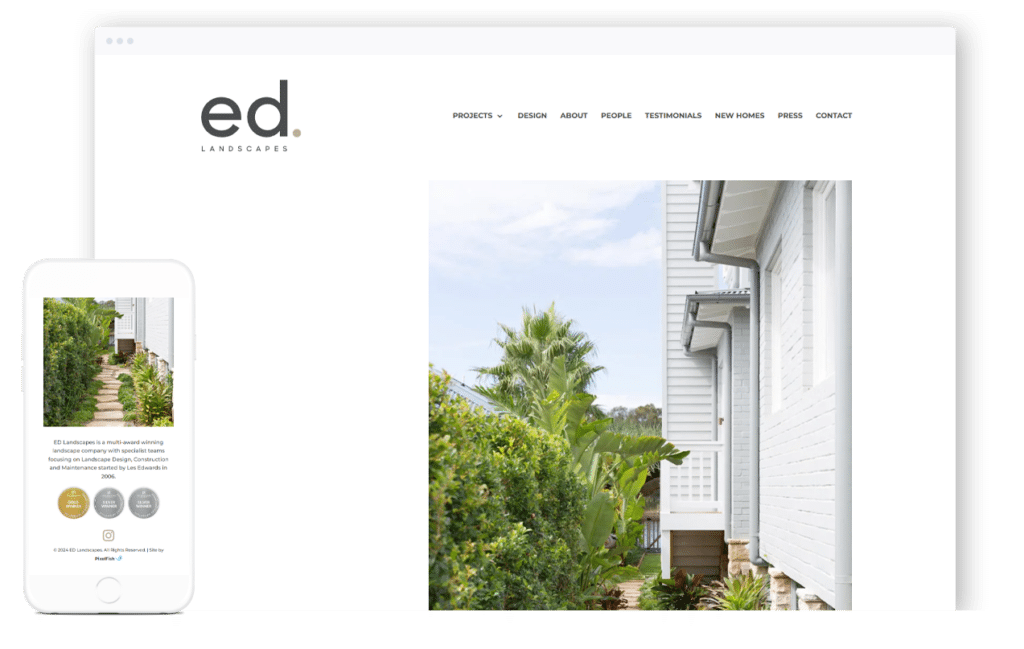 Landscaping Website Design Case Study: ED Landscapes | Pixel Fish